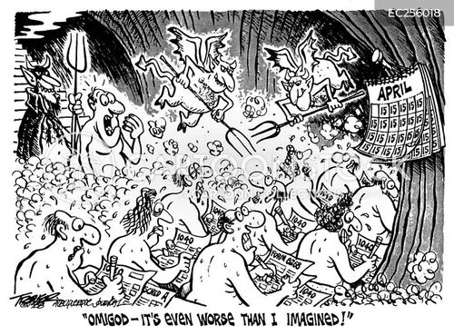 Tax Nightmare Cartoons and Comics - funny pictures from CartoonStock