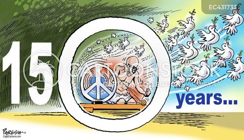Spreading Peace Cartoons and Comics - funny pictures from CartoonStock