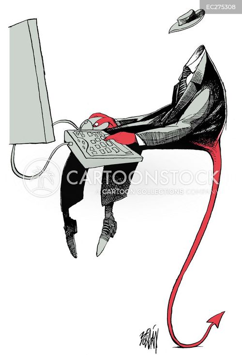 Online Deception Cartoons and Comics - funny pictures from CartoonStock