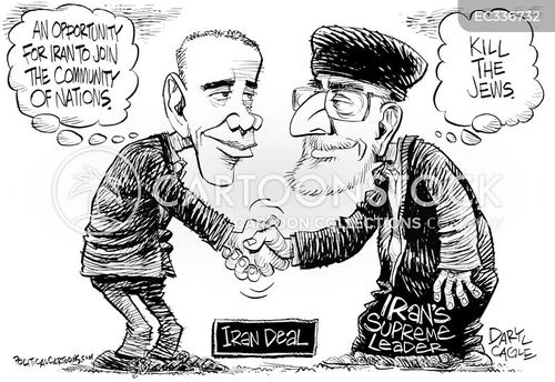 Leaders Handshake Cartoons and Comics - funny pictures from CartoonStock