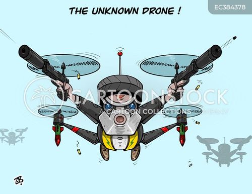 Mysterious Drones Cartoons and Comics - funny pictures from CartoonStock