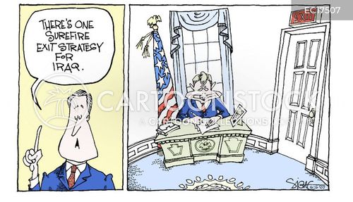 Exit Bush Cartoons and Comics - funny pictures from CartoonStock