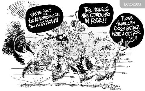 Cowering Cartoons and Comics - funny pictures from CartoonStock