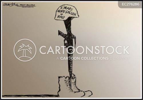 Fallen Troops Cartoons and Comics - funny pictures from CartoonStock