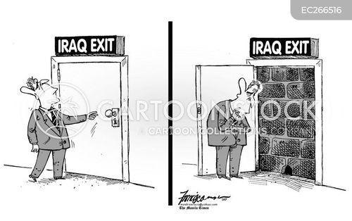 Exit Iraq Cartoons and Comics - funny pictures from CartoonStock