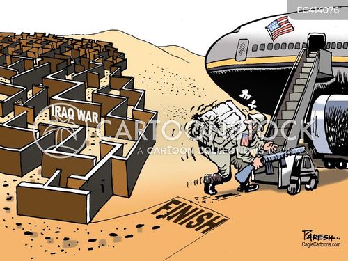 Soldiers Returning Cartoons and Comics - funny pictures from CartoonStock
