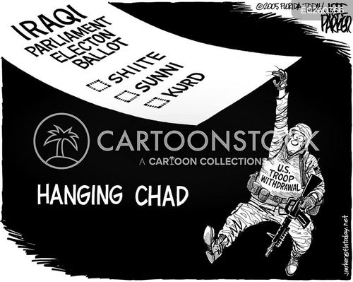 Hanging Chad Cartoons and Comics - funny pictures from CartoonStock