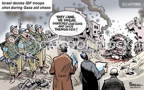 Israel Aid Cartoons and Comics - funny pictures from CartoonStock