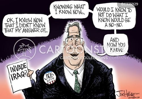 Jeb Bush Stance Cartoons and Comics - funny pictures from CartoonStock