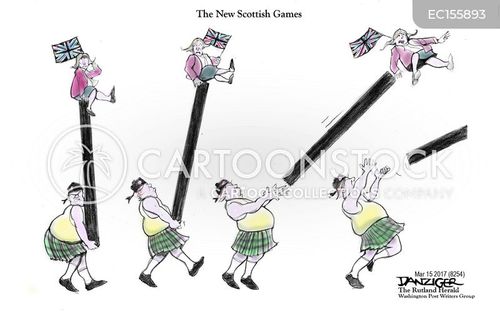 Caber Toss Cartoons and Comics - funny pictures from CartoonStock