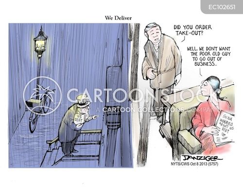 Ordering Take-out Cartoons and Comics - funny pictures from CartoonStock