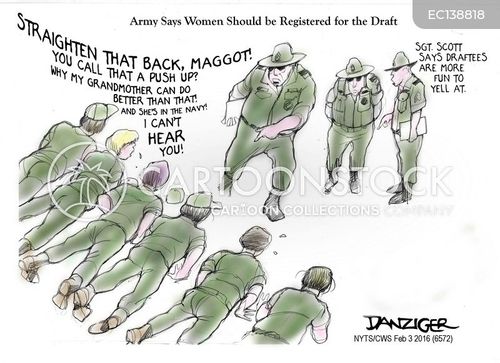 Army Women Cartoons and Comics - funny pictures from CartoonStock