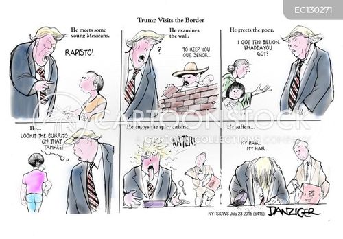 Trump Border Visit Cartoons and Comics - funny pictures from CartoonStock