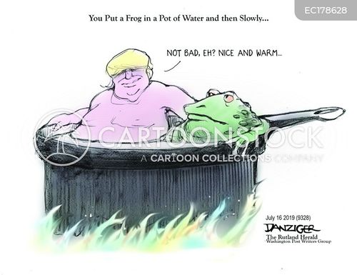 Frog In Pot Cartoons and Comics - funny pictures from CartoonStock