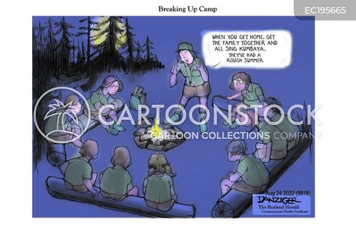 Camping At Home Cartoons and Comics - funny pictures from CartoonStock