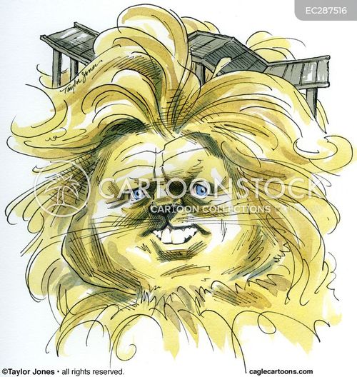 Lion Caricature Cartoons and Comics - funny pictures from CartoonStock