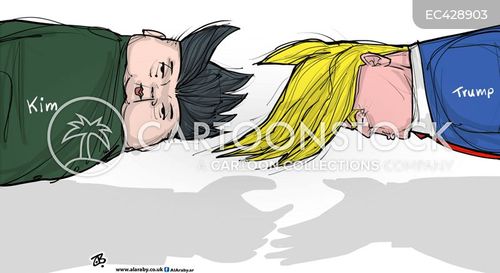 Trump-kim Love Cartoons and Comics - funny pictures from CartoonStock