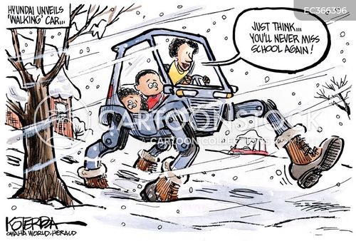 Walking In The Snow Cartoons and Comics - funny pictures from CartoonStock