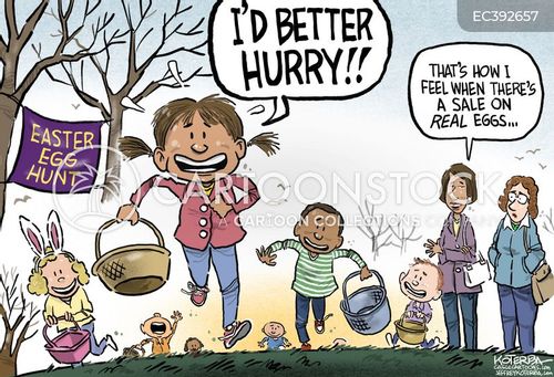 Easter Egg Hunt Cartoons and Comics - funny pictures from CartoonStock
