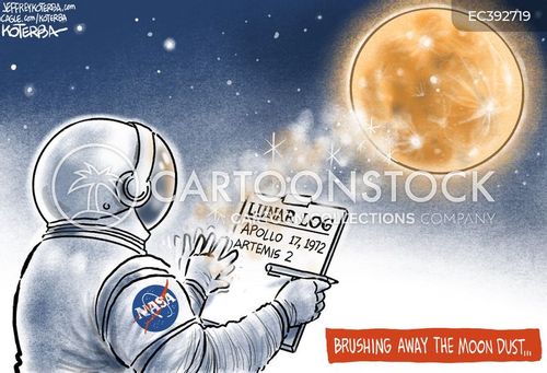 Lunar Trip Cartoons and Comics - funny pictures from CartoonStock