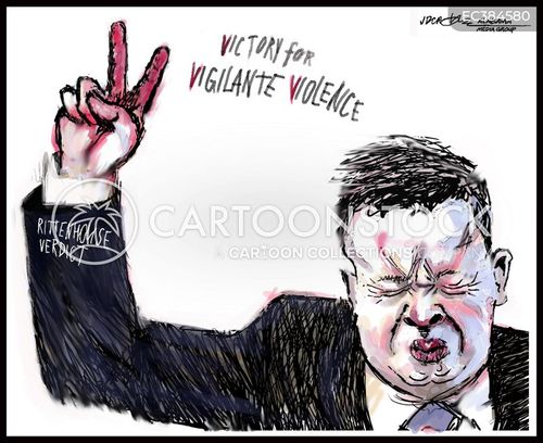 Vigilante Violence Cartoons and Comics - funny pictures from CartoonStock