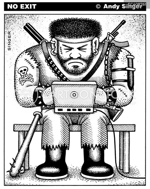 Laptop Case Cartoons and Comics - funny pictures from CartoonStock