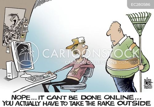 Raking Leaves Cartoons and Comics - funny pictures from CartoonStock