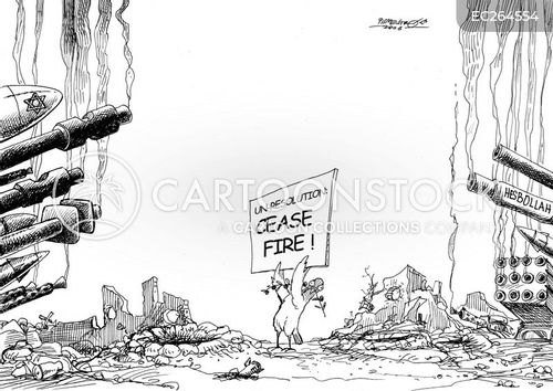Mideast Cease Fire Cartoons and Comics - funny pictures from CartoonStock