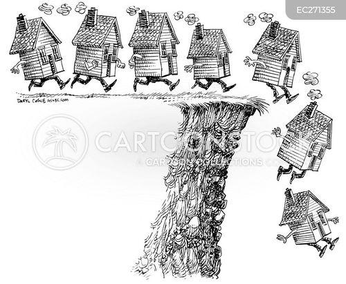 Marching Off Cliff Cartoons and Comics - funny pictures from CartoonStock