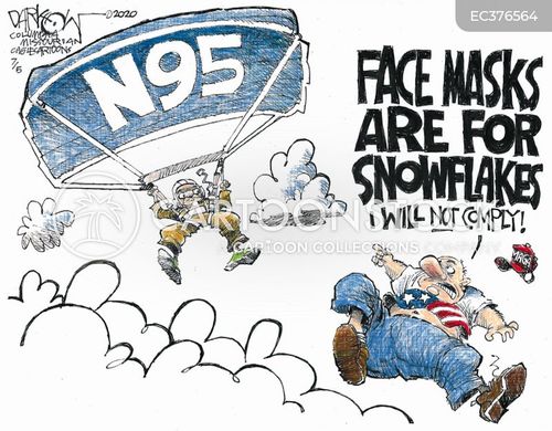 N95 Mask Cartoons and Comics - funny pictures from CartoonStock
