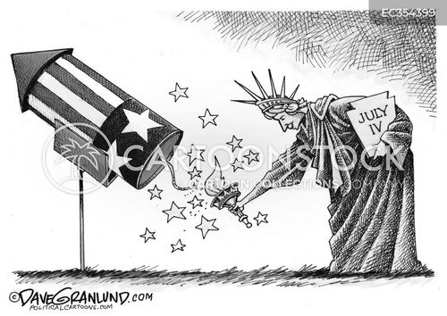 Liberty Celebration Cartoons and Comics - funny pictures from CartoonStock
