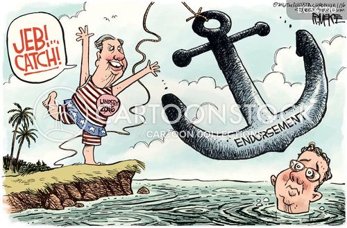 Jeb Bush Endorsement Cartoons and Comics - funny pictures from CartoonStock