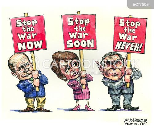 Stopping War Cartoons and Comics - funny pictures from CartoonStock