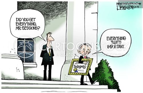 Sessions Resigns Cartoons and Comics - funny pictures from CartoonStock