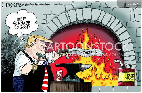 Eu Tariffs Cartoons and Comics - funny pictures from CartoonStock