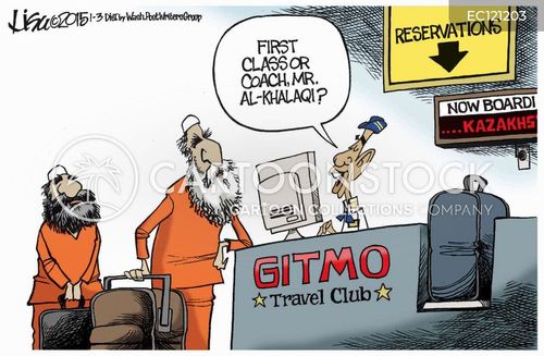 Gitmo Cartoon Cartoons and Comics - funny pictures from CartoonStock
