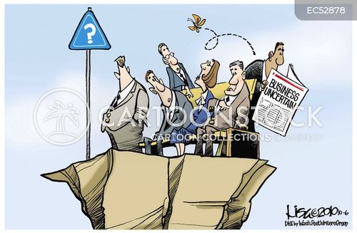 Economy On Cliff Cartoons and Comics - funny pictures from CartoonStock