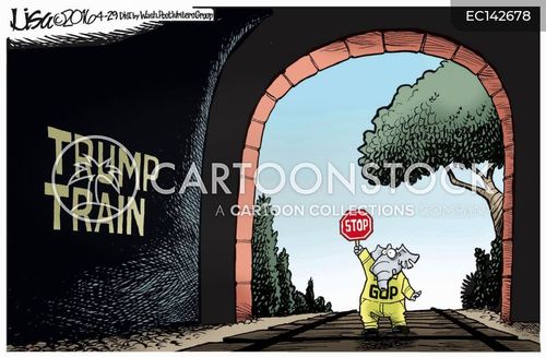 Trump Train Cartoons and Comics - funny pictures from CartoonStock