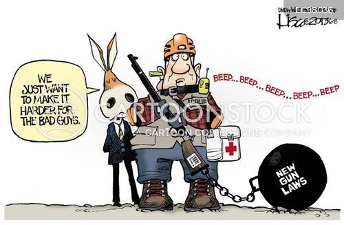 Weapon Rights Cartoons and Comics - funny pictures from CartoonStock