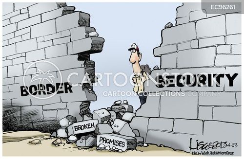 Destroyed Borders Cartoons and Comics - funny pictures from CartoonStock