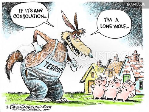 Wolf Attack Cartoons and Comics - funny pictures from CartoonStock