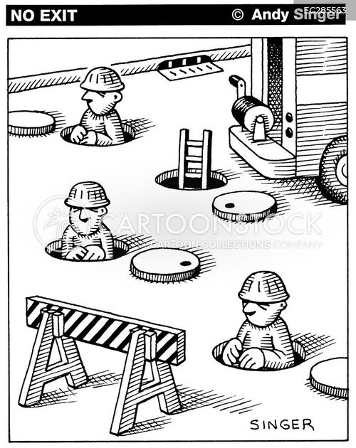 Underground Tunnels Cartoons and Comics - funny pictures from CartoonStock