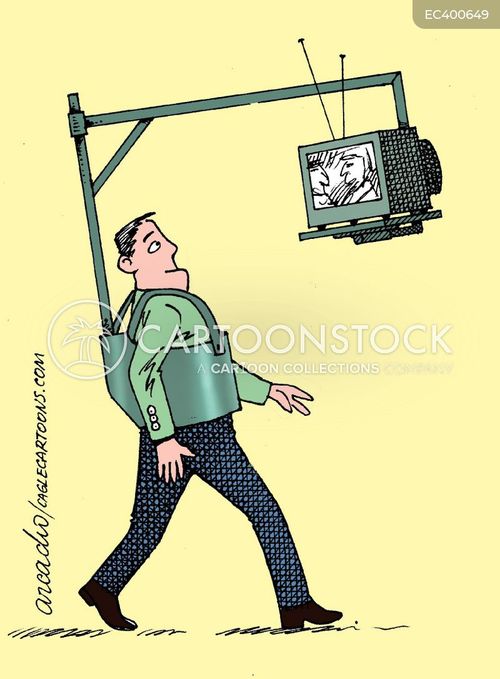 Tv And Man Cartoons and Comics - funny pictures from CartoonStock