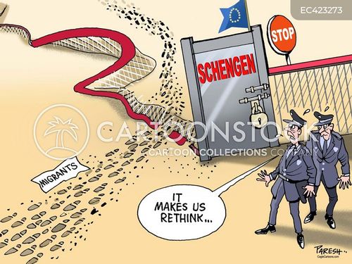 Migrants’ Steps Cartoons and Comics - funny pictures from CartoonStock