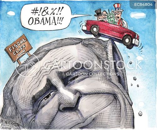 Financial Cliff Cartoons and Comics - funny pictures from CartoonStock