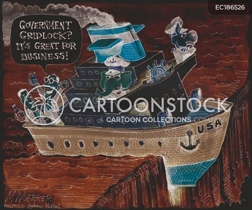 Economic Deadlock Cartoons and Comics - funny pictures from CartoonStock