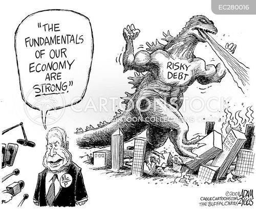 Risky Debt Cartoons and Comics - funny pictures from CartoonStock