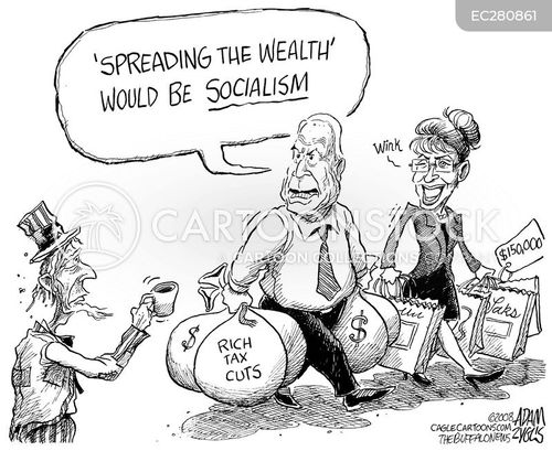 Spreading The Wealth Cartoons and Comics - funny pictures from CartoonStock
