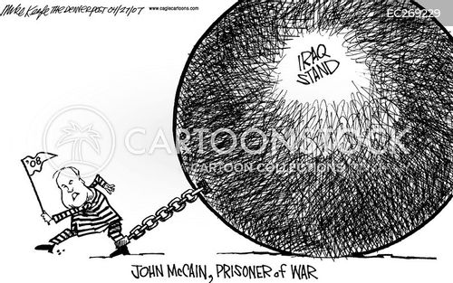 Pow Prisoner Cartoons and Comics - funny pictures from CartoonStock