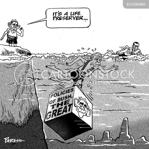Candidates Swimming Cartoons and Comics - funny pictures from CartoonStock